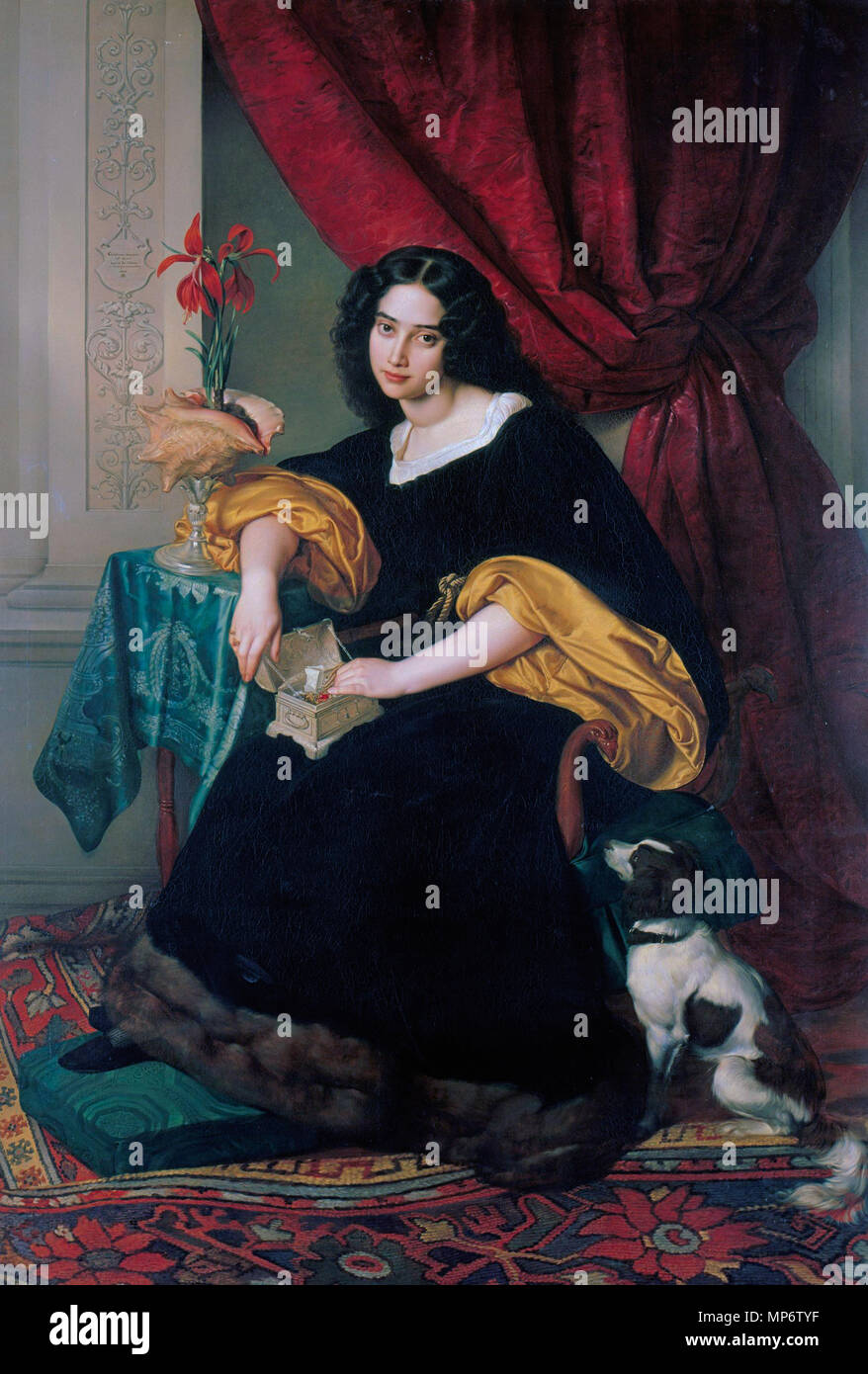Pauline Hübner, geb. Bendemann *oil on canvas *189,5 x 130 cm *signed t ...