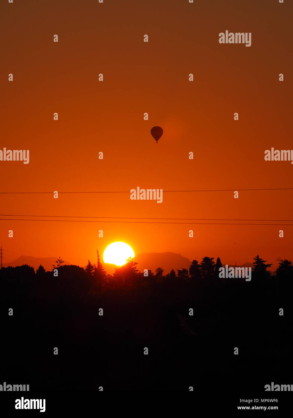 Balloon at sunset hi-res stock photography and images - Alamy