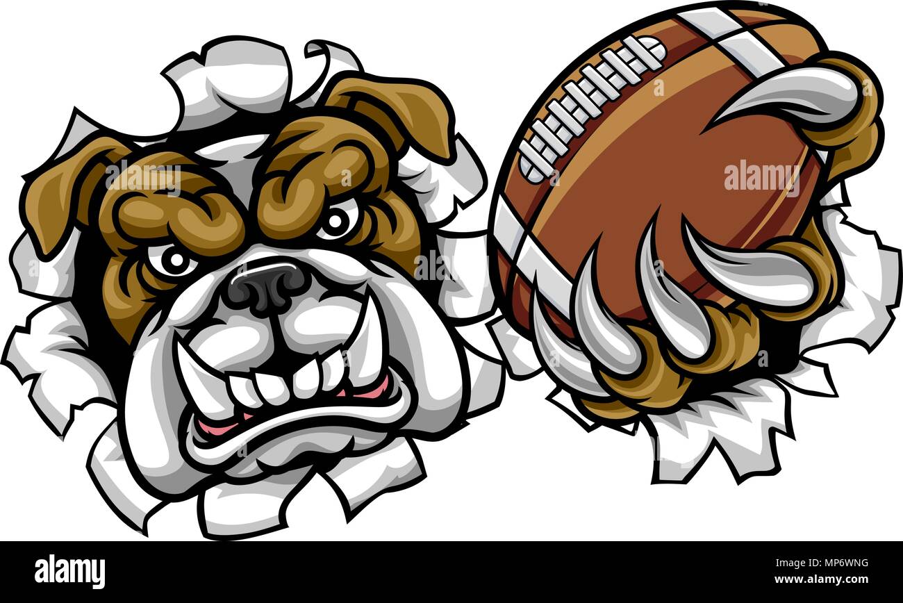 Bulldog Football Vector