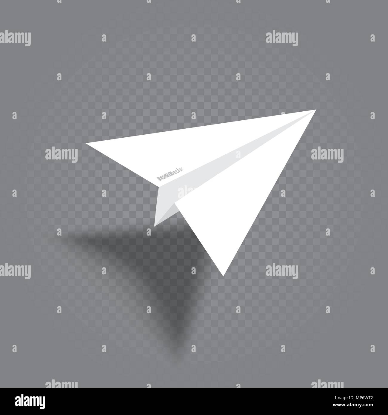 white origami plane with shadow Stock Vector Image & Art - Alamy