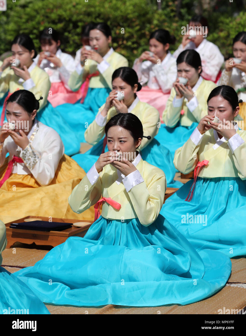 21st May, 2018. Traditional coming-of-age ceremony Students take part ...