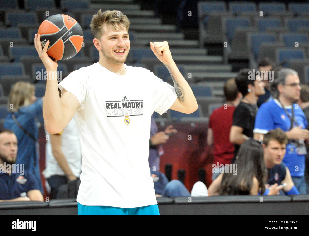 Belehrad, Srbsko. 17th May, 2018. Slovenian Real Madrid´s Luka Doncic ...