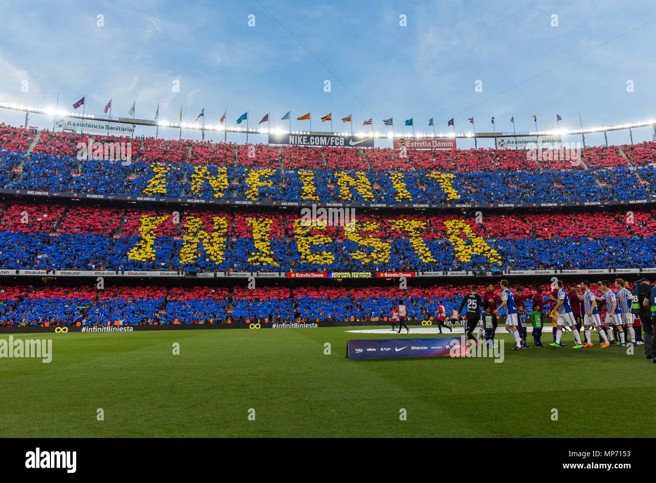 Barcelona, 20th May: Camp Nou mosaic during the 2017/2018 LaLiga ...