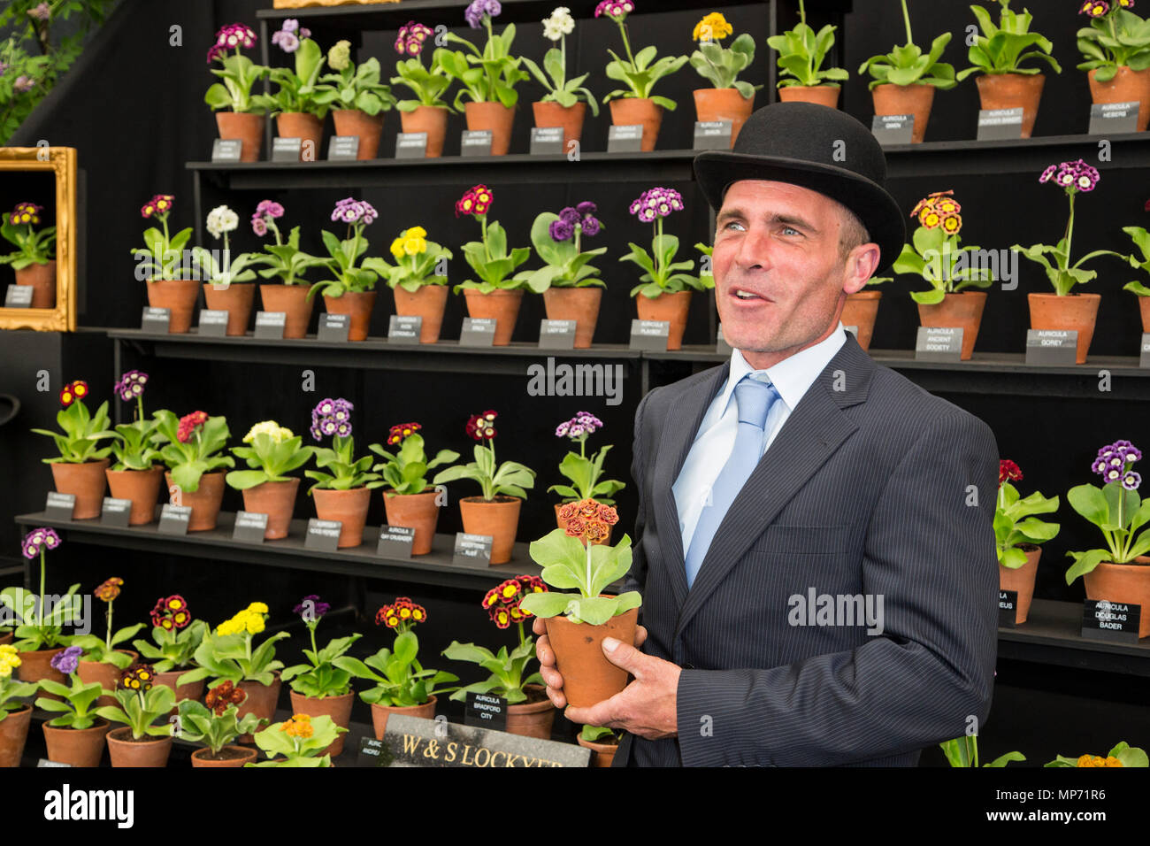 London, UK. 21 May 2018. Simon Lockyer of W & S Lockyer proudly shows ...