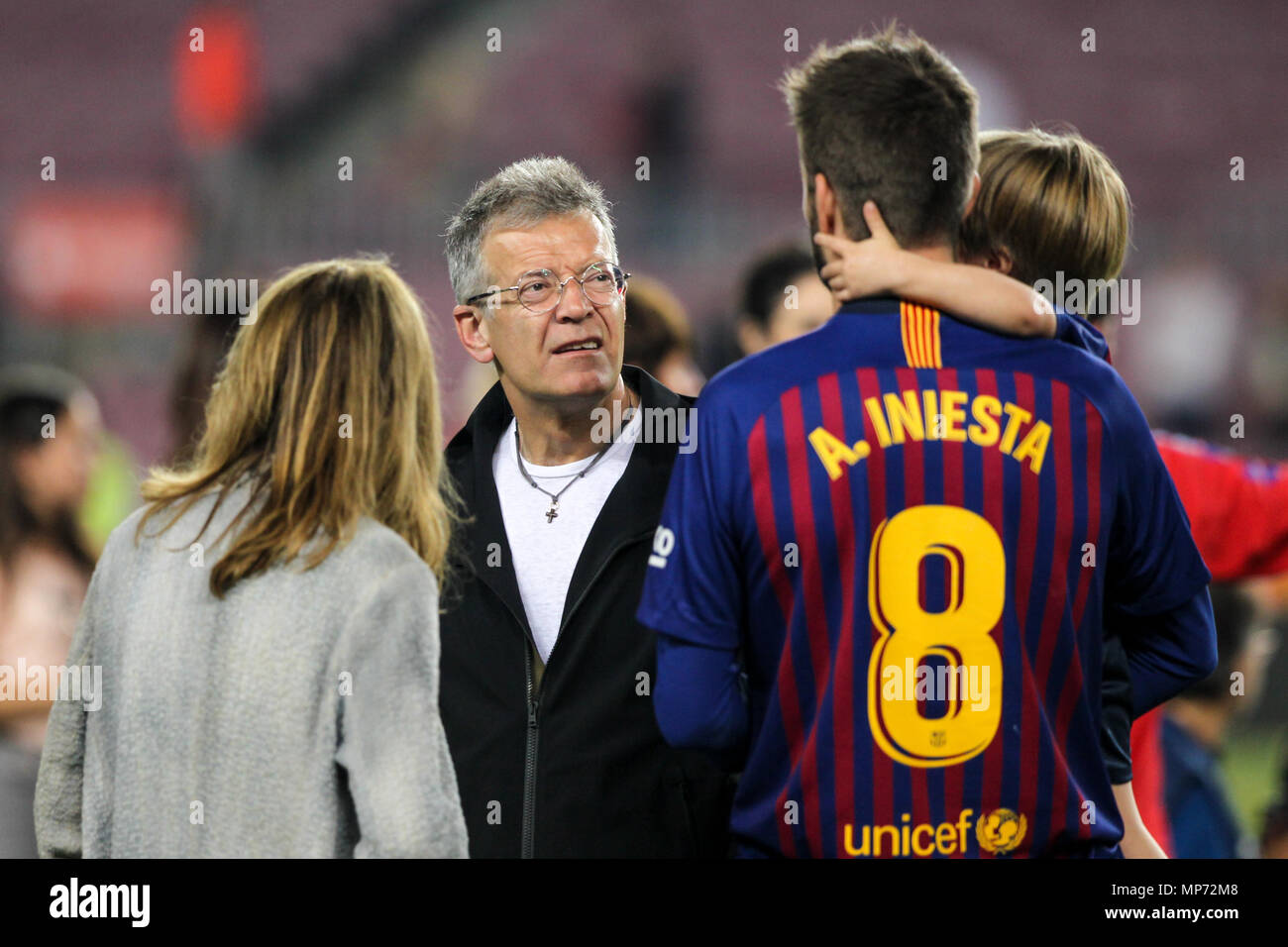 Barcelona, 20th May: Gerard Pique of FC Barcelona with his father ...