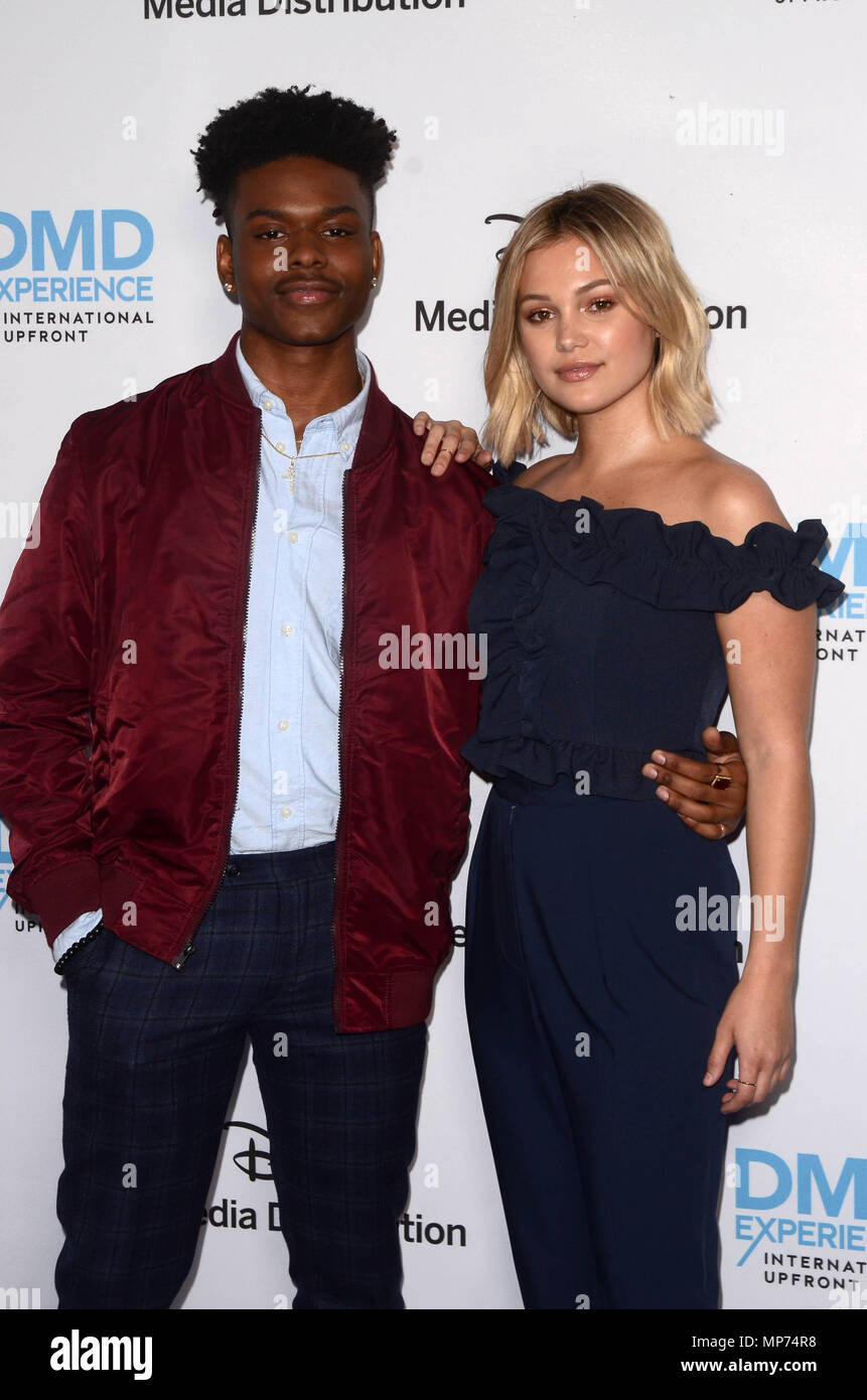 Burbank, Ca. 20th May, 2018. Aubrey Joseph, Olivia Holt at the Disney ...