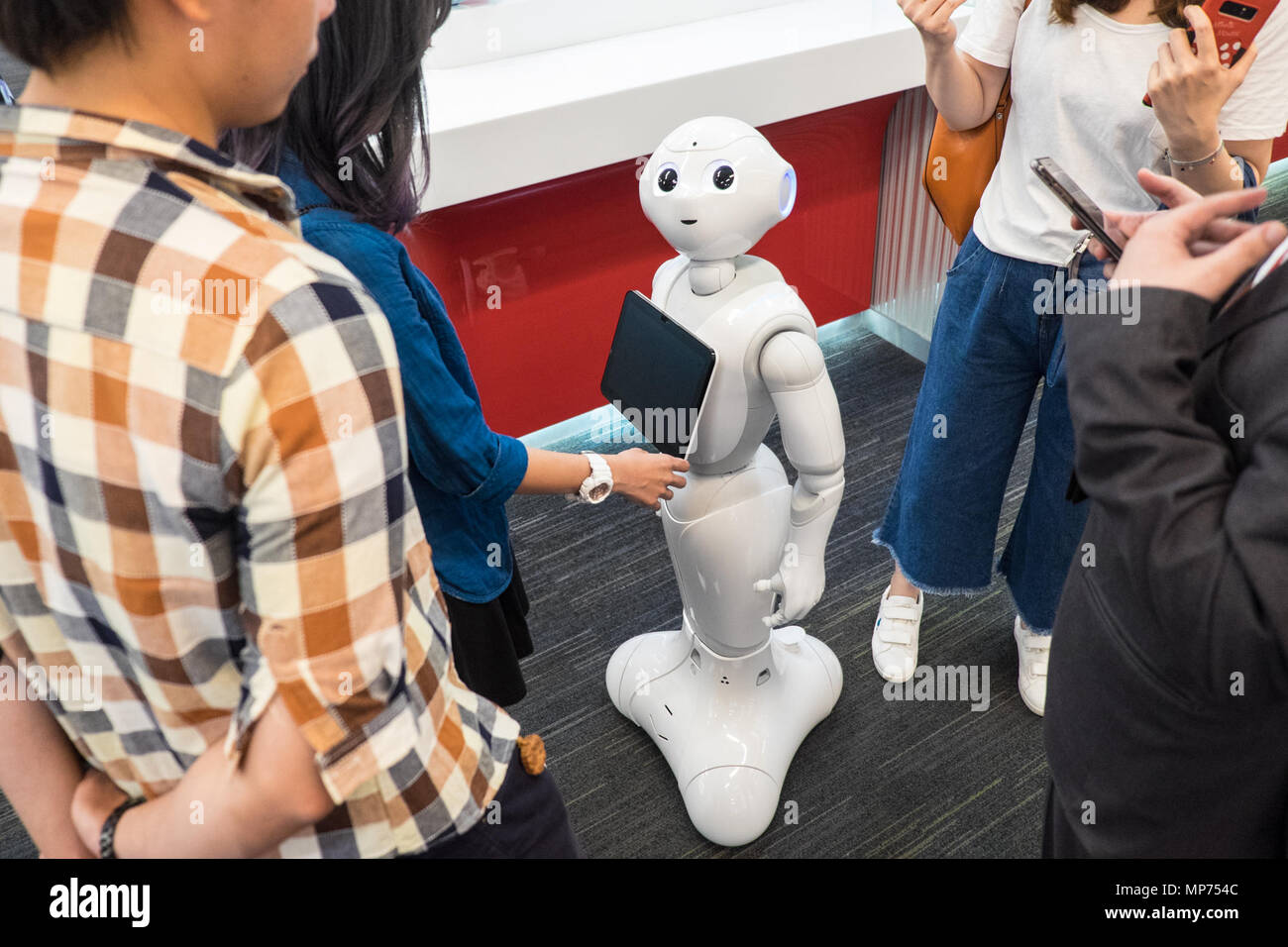 New humanoid,robot, Pepper,made,by,Softbank,Robotics,undergoing testing ...