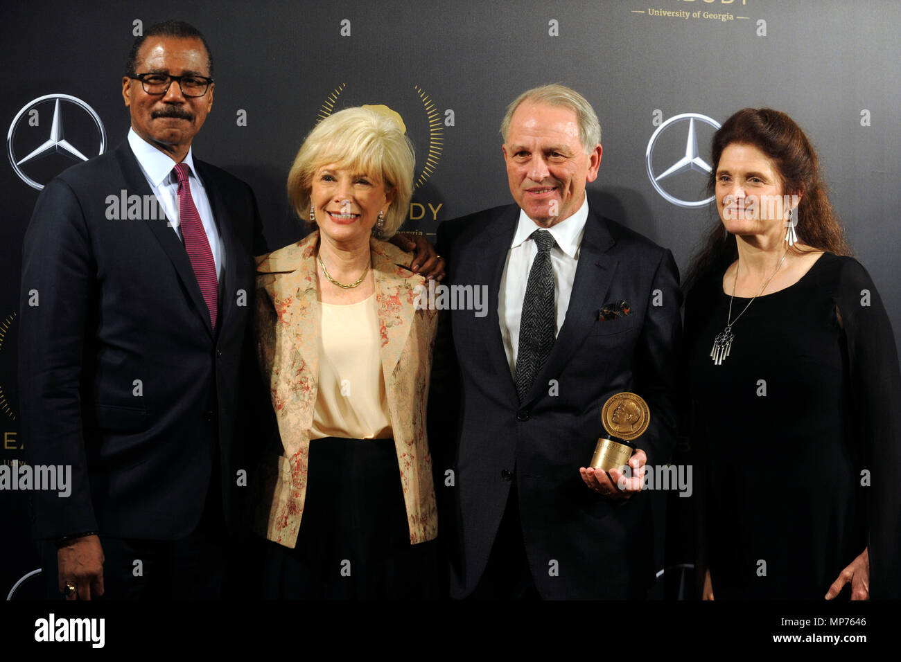 New York, USA. 19th May, 2018. Bill Whitaker, Leslie Steel, Jeff Fager ...