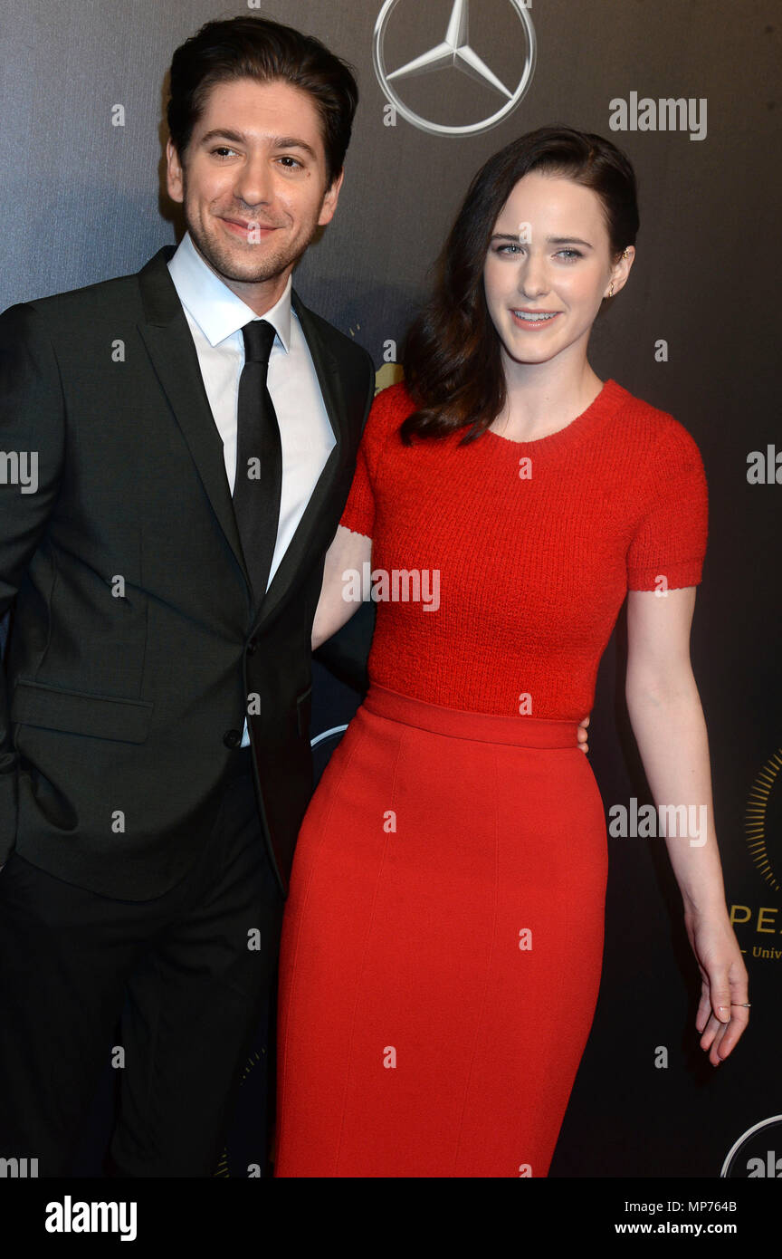 New York, USA. 19th May, 2018. Michael Zegen and Rachel Brosnahan at ...