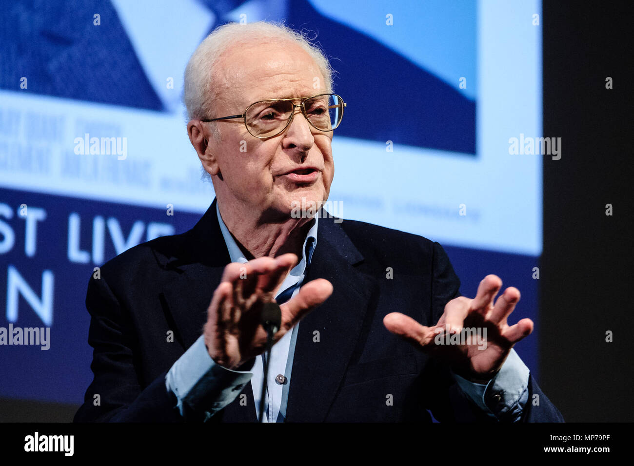 London, UK. 21st May, 2018. Sir Michael Caine appears on Mark Kermode ...