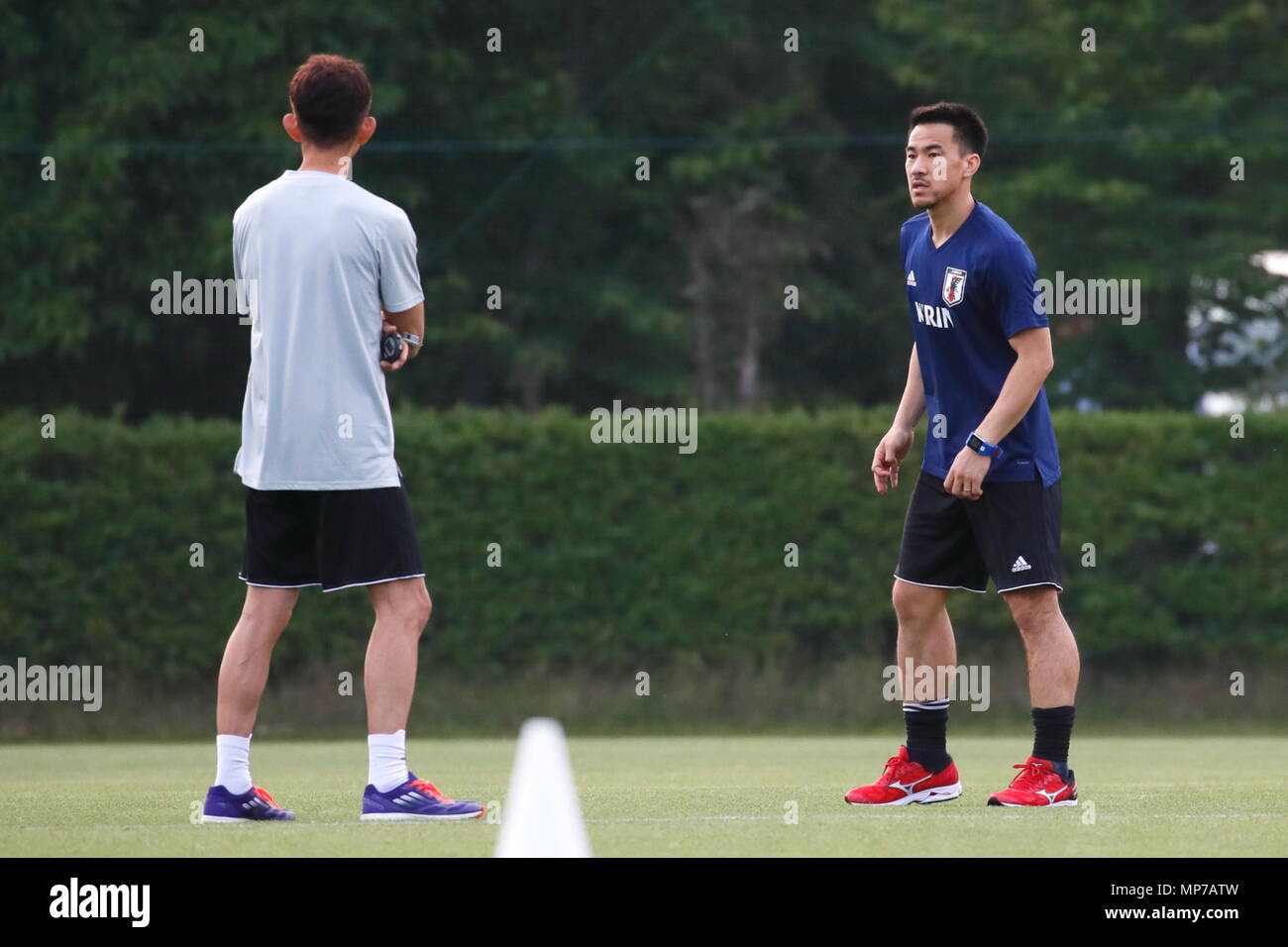 Frontier soccer field, Chiba, Japan. 21st May, 2018. Shinji Okazaki (JPN) Football/Soccer ...