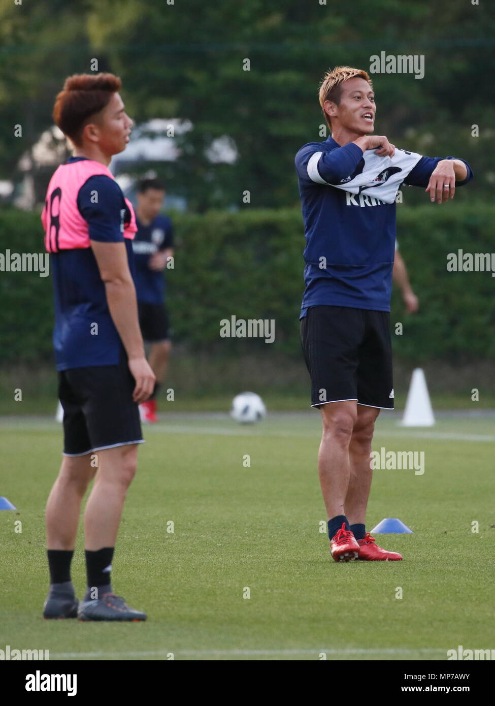 Frontier soccer field, Chiba, Japan. 21st May, 2018. Keisuke Honda (JPN) Football/Soccer : Japan ...