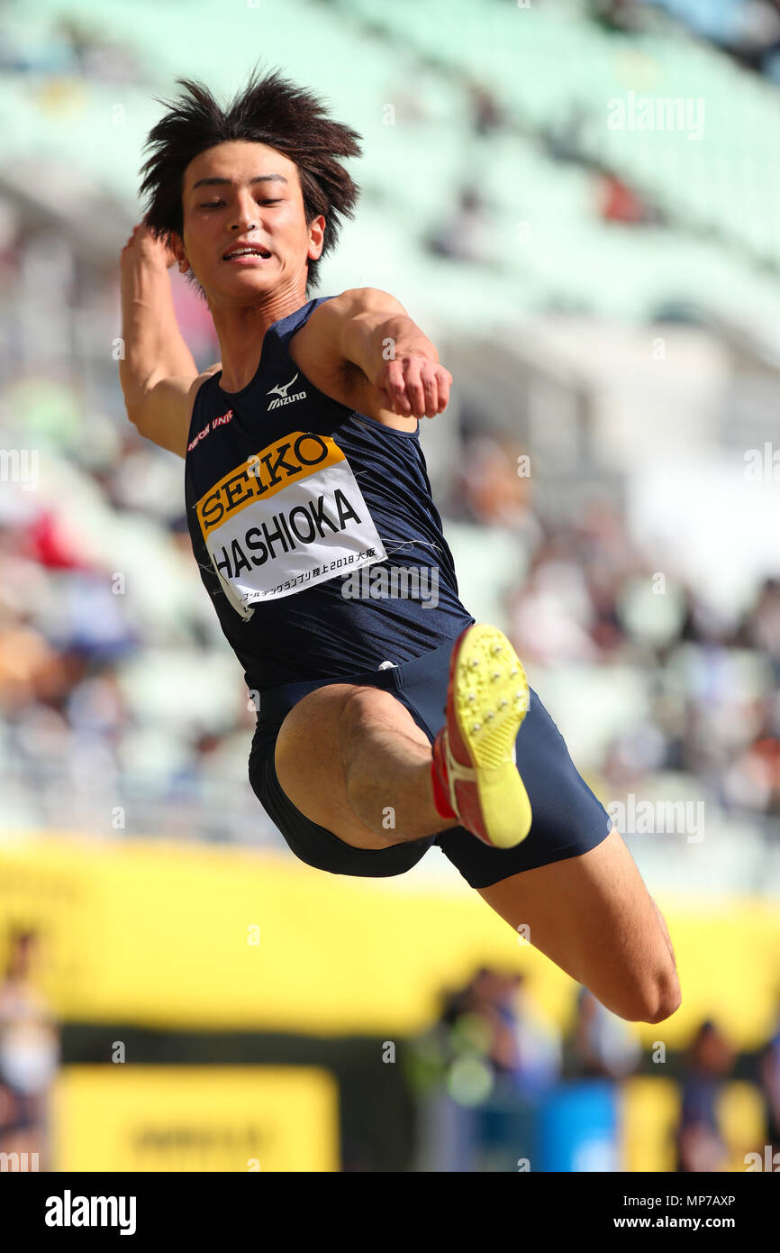 Osaka Men's Long Jump at Yanmar Stadium Nagai, Osaka, Japan. 20th May ...