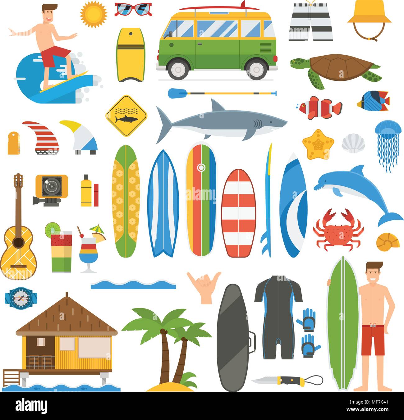 Surfgear Stock Vector Images - Alamy