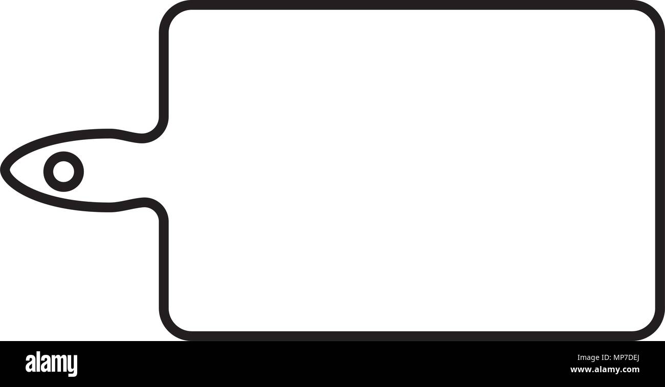 Chopping board knife line Stock Vector Images - Alamy