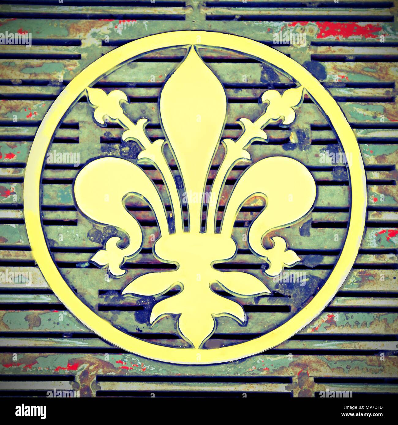 Heraldic lily of florence hi-res stock photography and images - Alamy