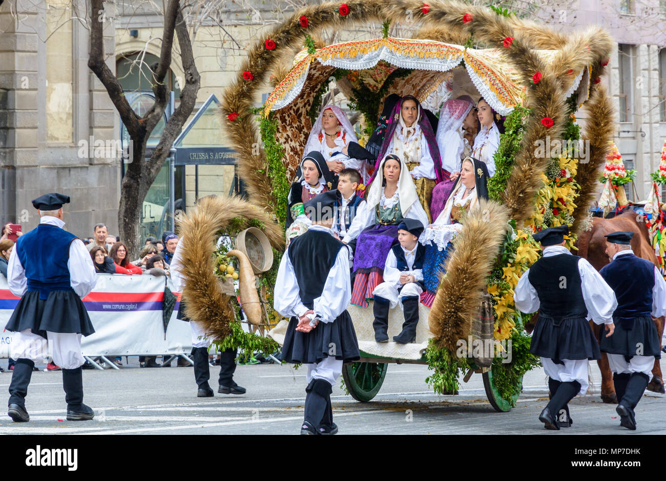 CAGLIARI, Italy - May 1, 2018: The famous Festival of Sant'Efisio in ...