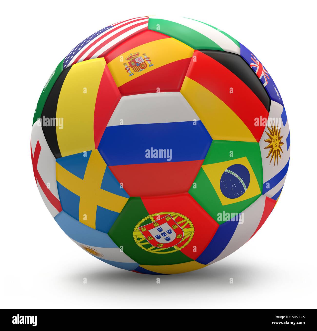 soccer ball 3d rendering Stock Photo - Alamy