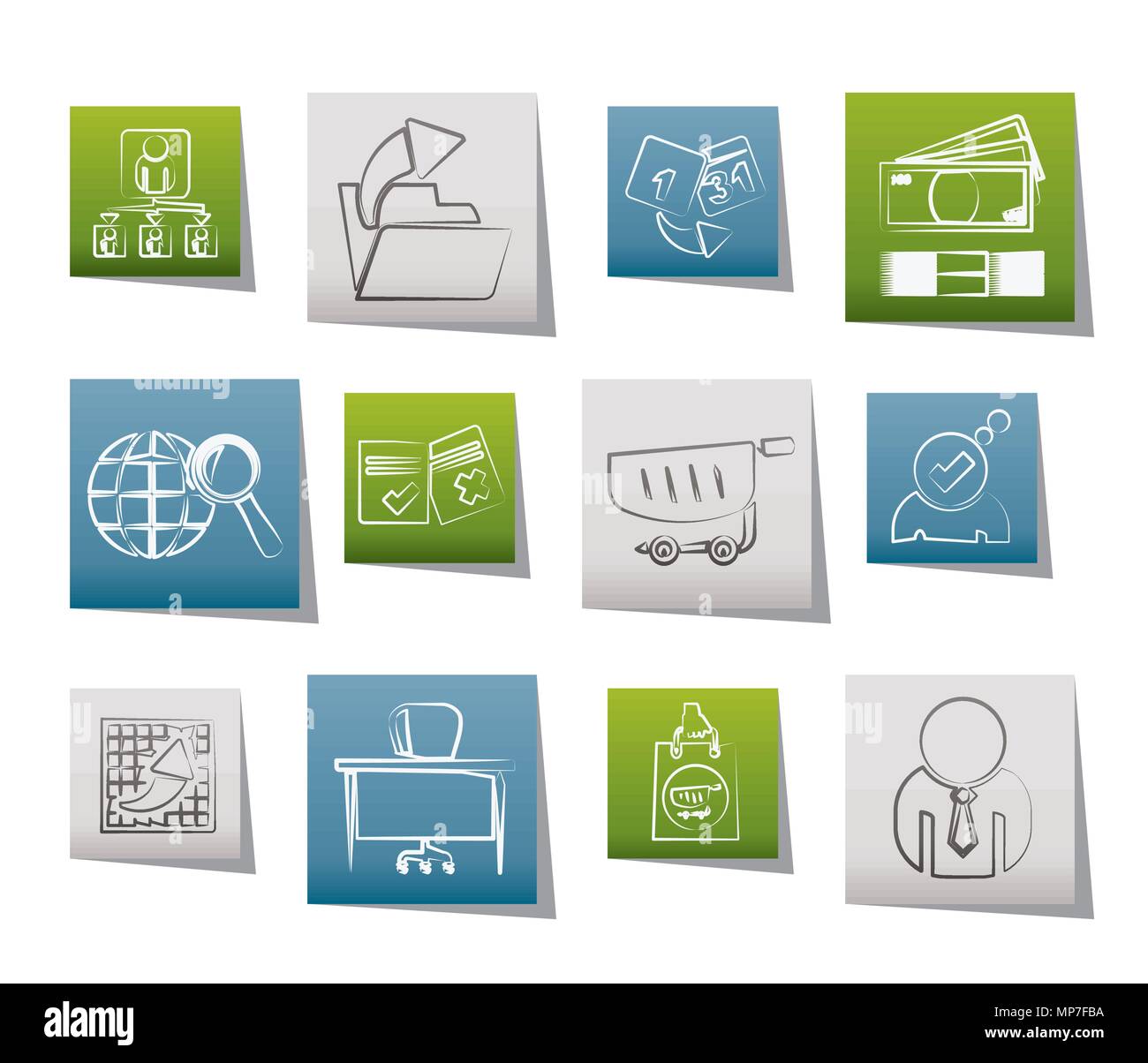 Time management file icon Cut Out Stock Images & Pictures - Alamy