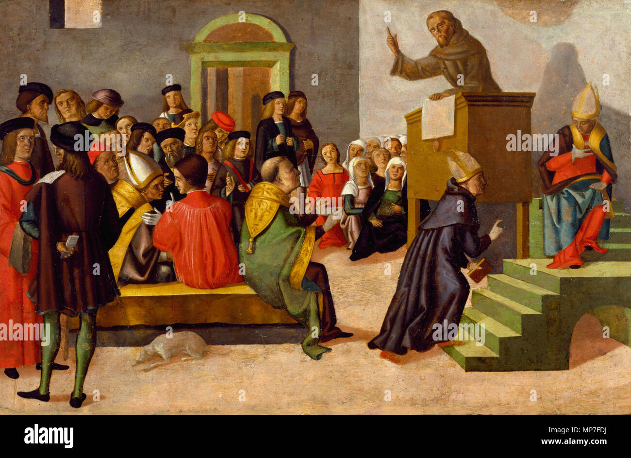 Anonymous (Italian). 'Franciscan Monk Preaching,' 1500-1525. oil on ...