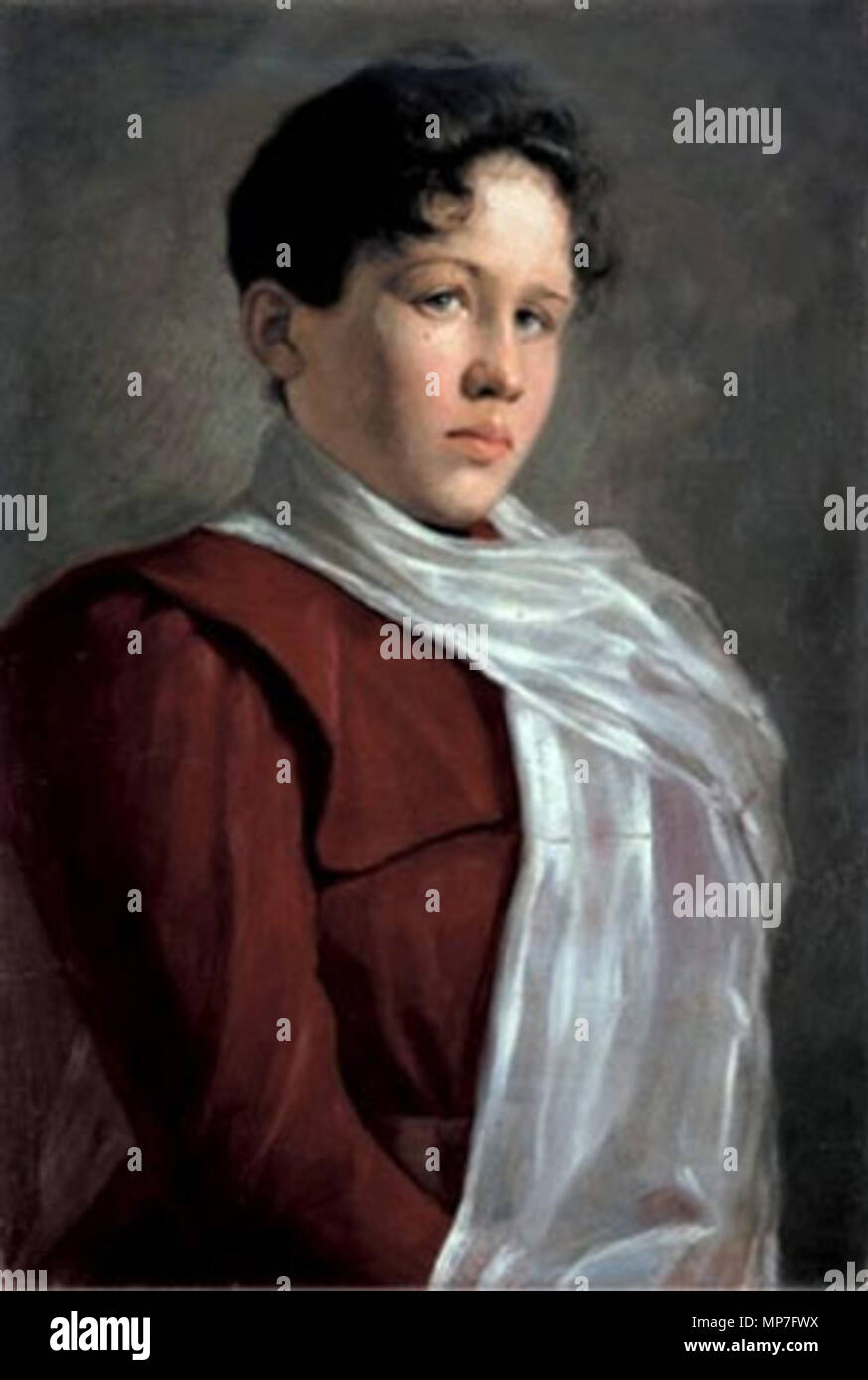 Slovenščina: Portret slikarjeve sestre by 1900. 679 Ivan Grohar ...