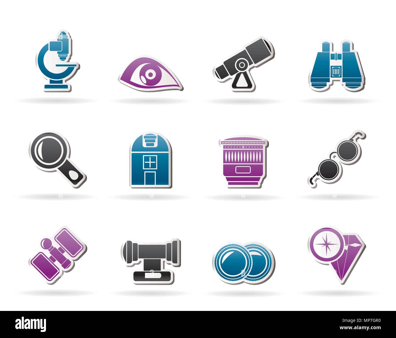 Blue sniper optical sight icon hi-res stock photography and images - Alamy