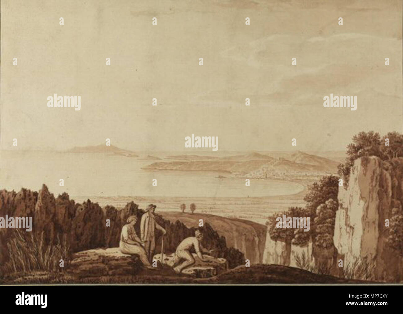 . English: Jacob More : View of the bay of Naples from Vesuvius . 1784 ...