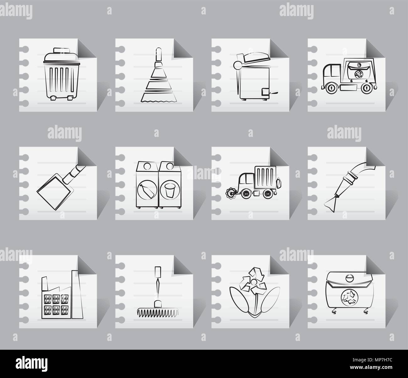 Cleaning industry environment icons hi-res stock photography and images ...