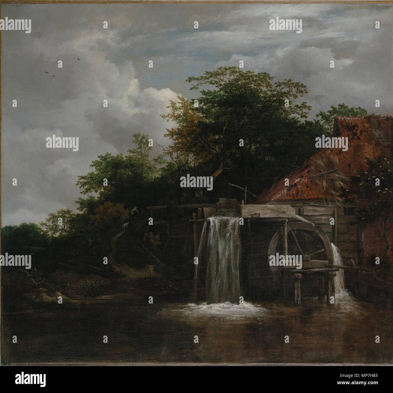 English: Watermill circa 1660. 685 Jacob van Ruisdael - Watermill - NGV ...