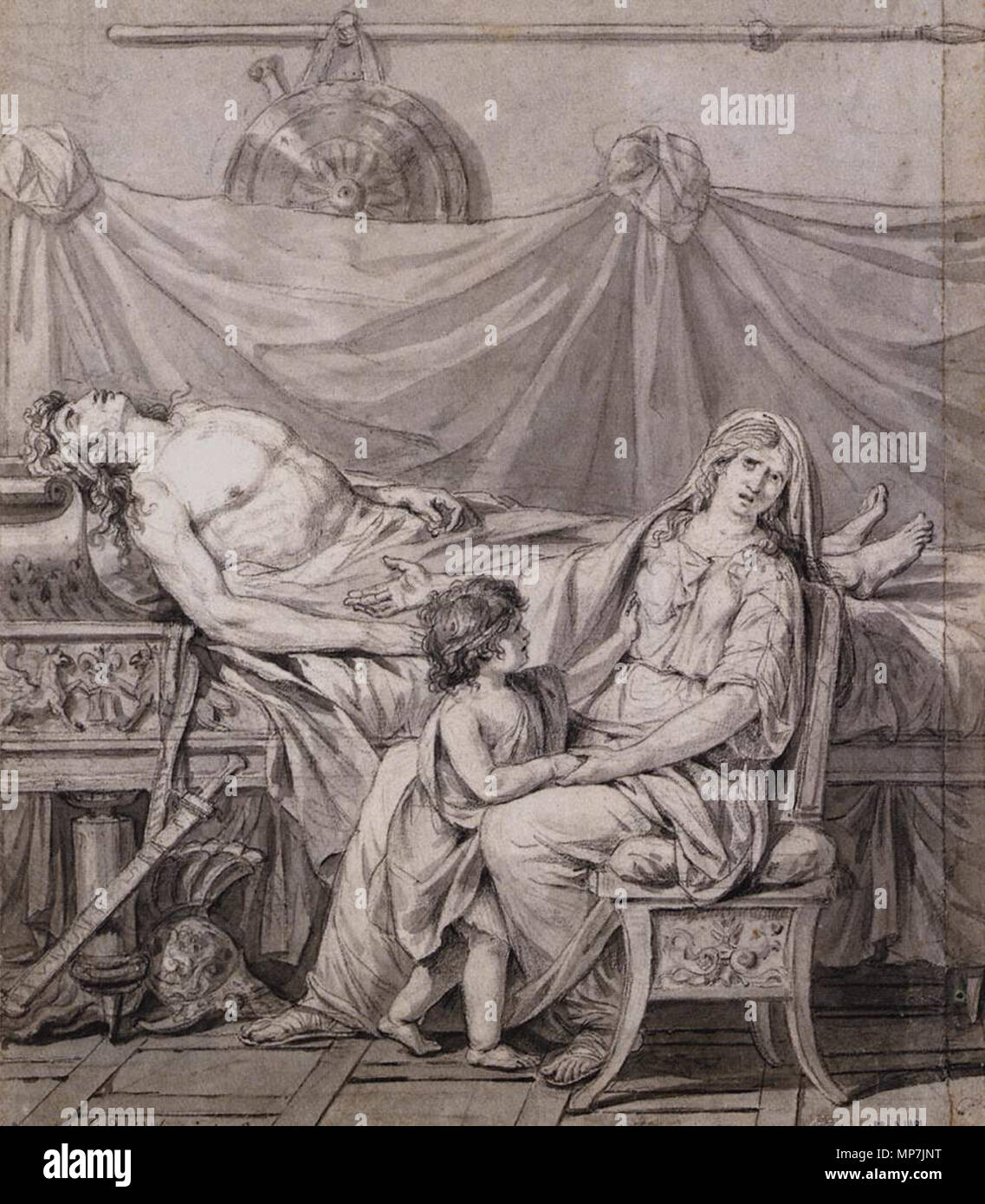 French: La Douleur et les Regrets d'Andromaque sur le corps d'Hector ...