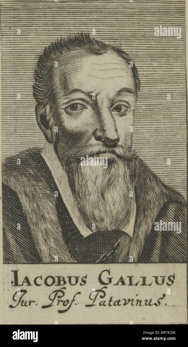 . Jakob Petelin Gallus . 1688. Unknown 691 Jakob Petelin Gallus 1688 ...