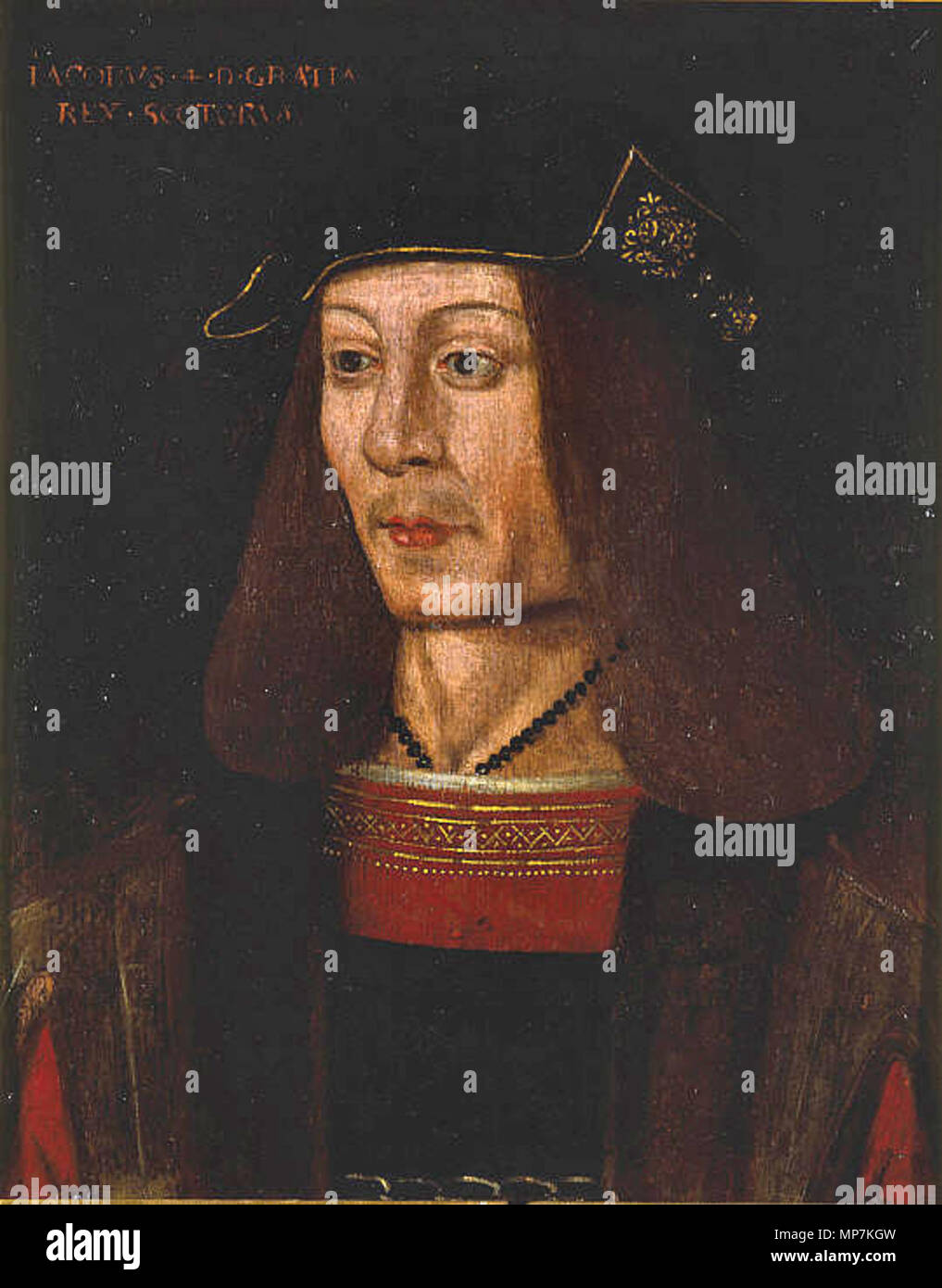 . English: Porträt of James IV of Scotland; Oil on panel . 17th century ...
