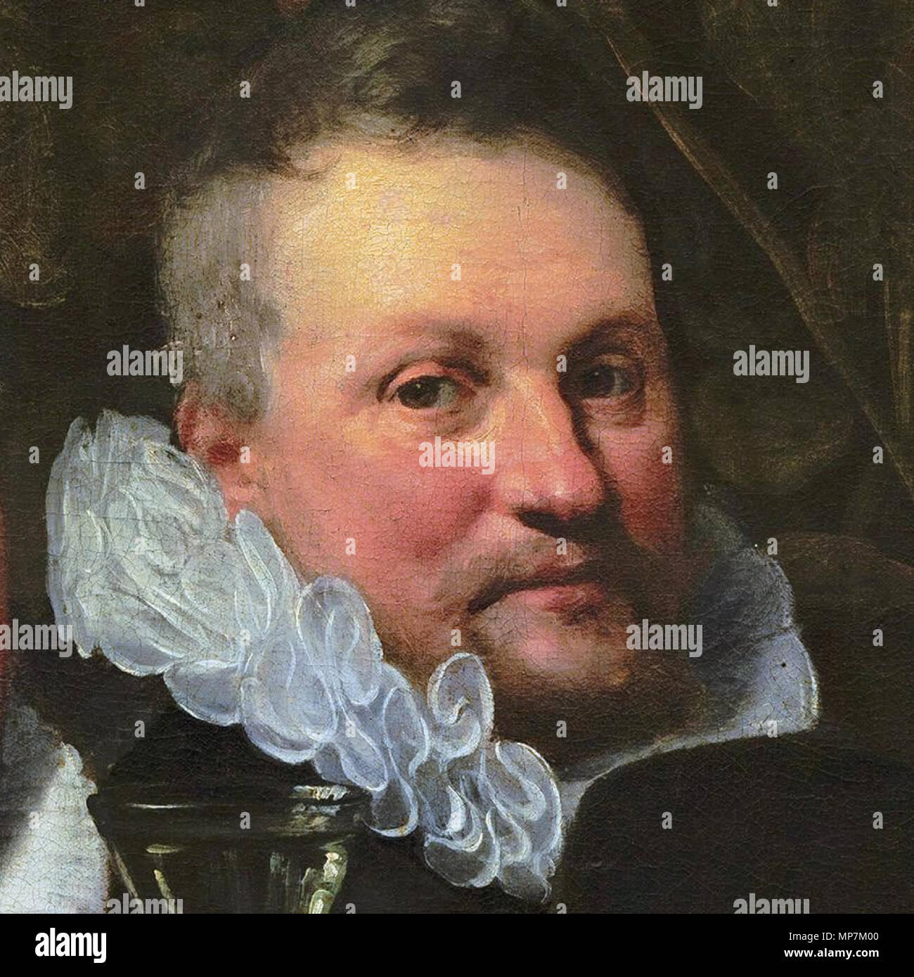 . Nederlands: Detail waarop Jan Antonisz van Ravesteyn, uit het ...