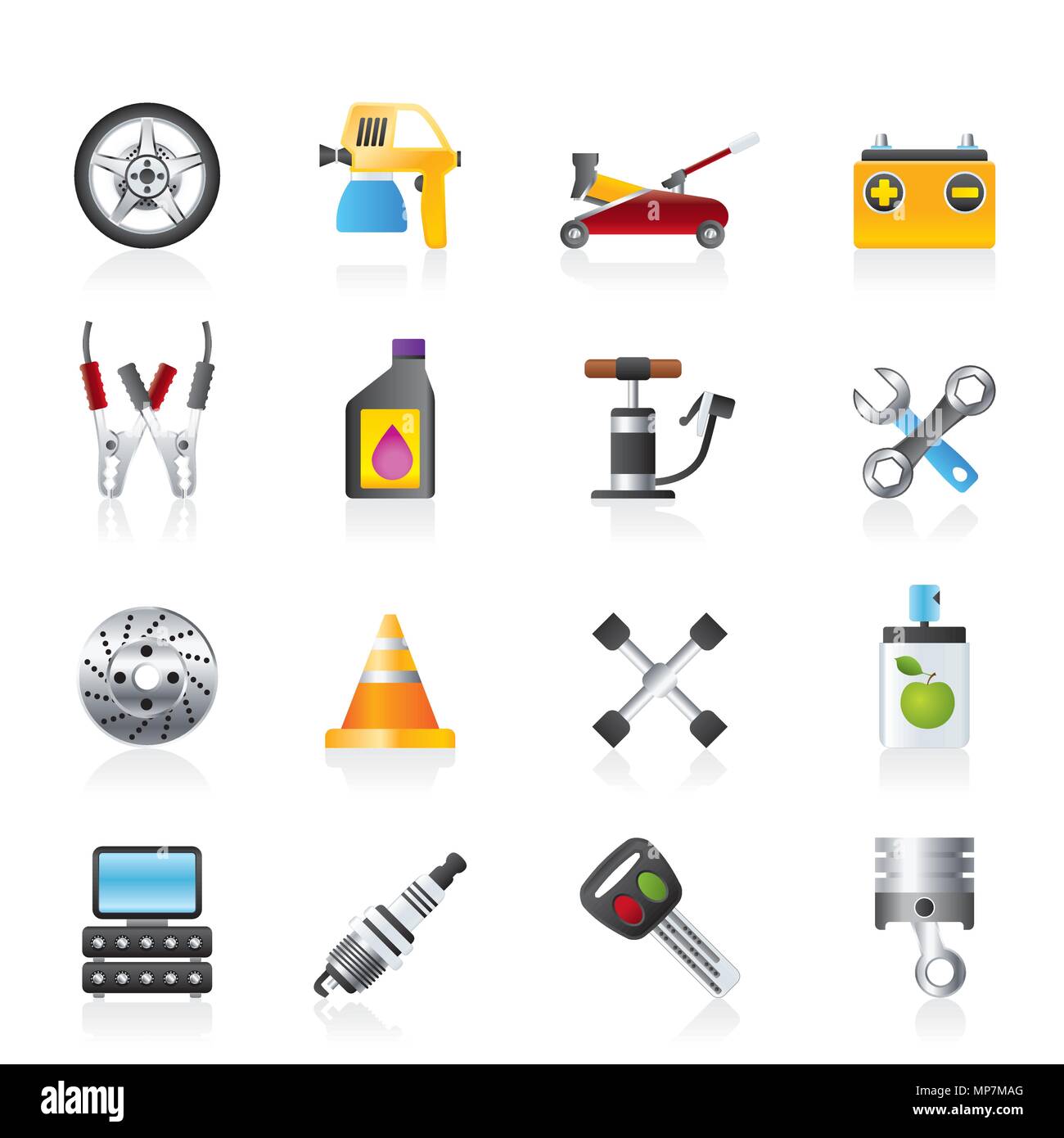 Transportation and car repair icons - vector icon set Stock Vector ...