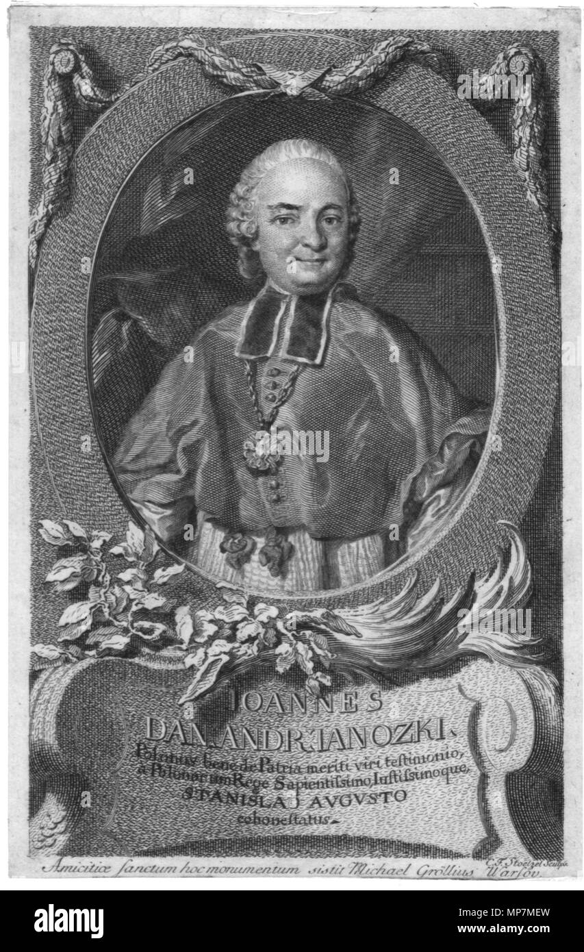 . English: Portrait of Jan Daniel Andrzej Janocki . 18th century. 696 ...