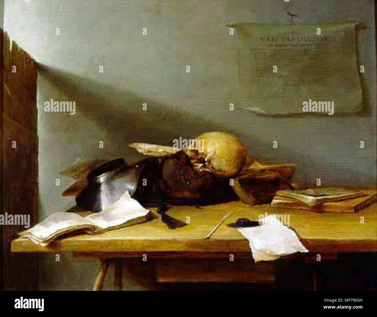 Vanitas Still Life Skull Books Stock Photos & Vanitas Still Life Skull ...