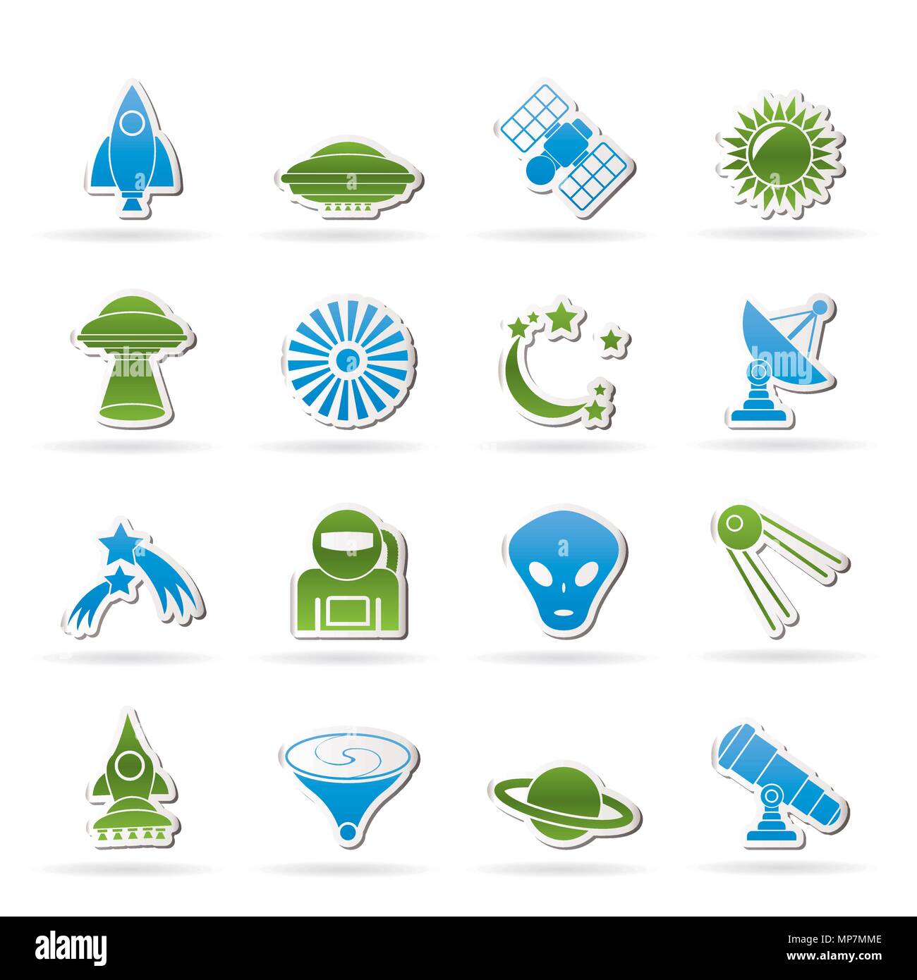 Astronautics, space and universe icons - vector icon set Stock Vector ...
