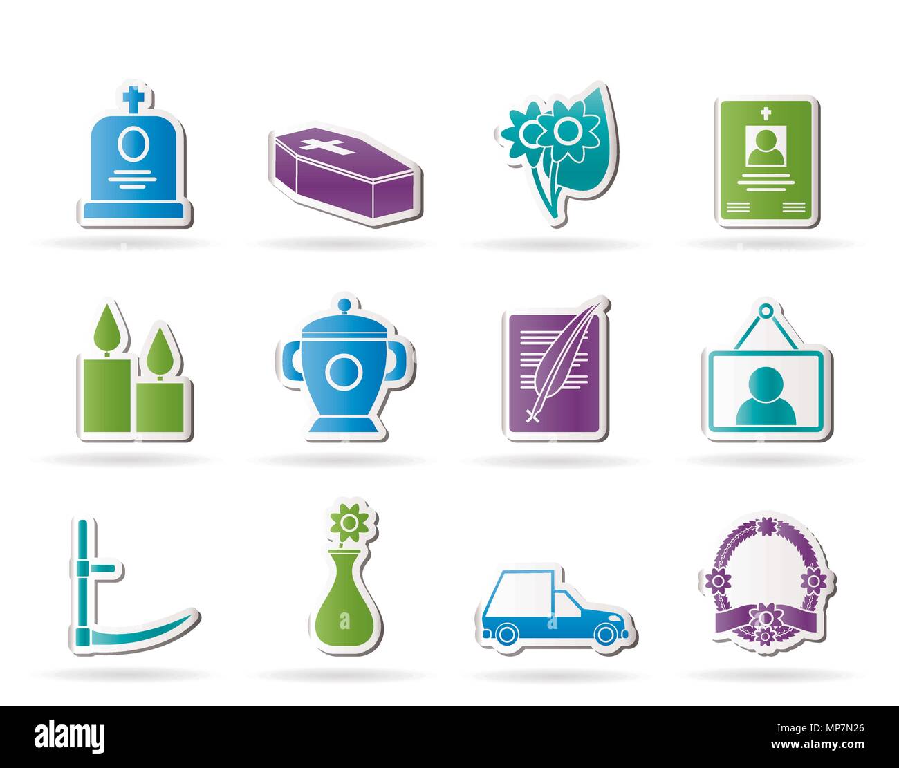 Burial wreath Stock Vector Images - Alamy