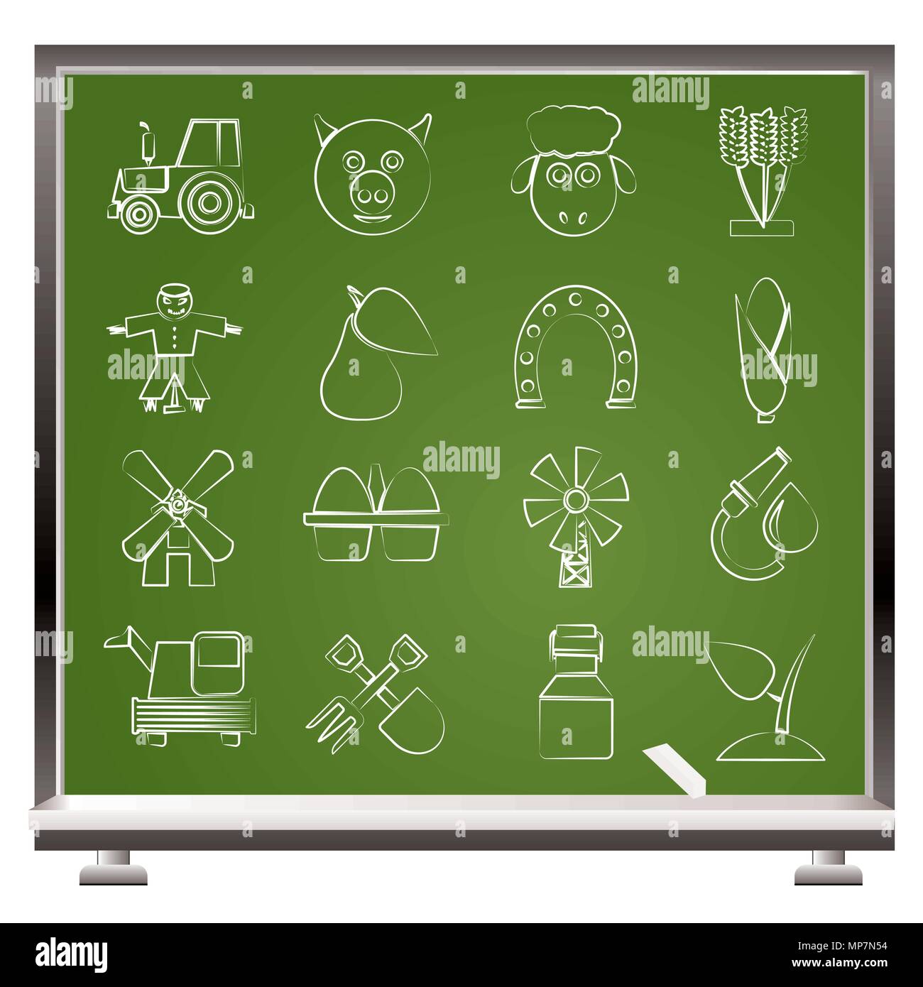 Agriculture and farming icons - vector icon set Stock Vector Image ...