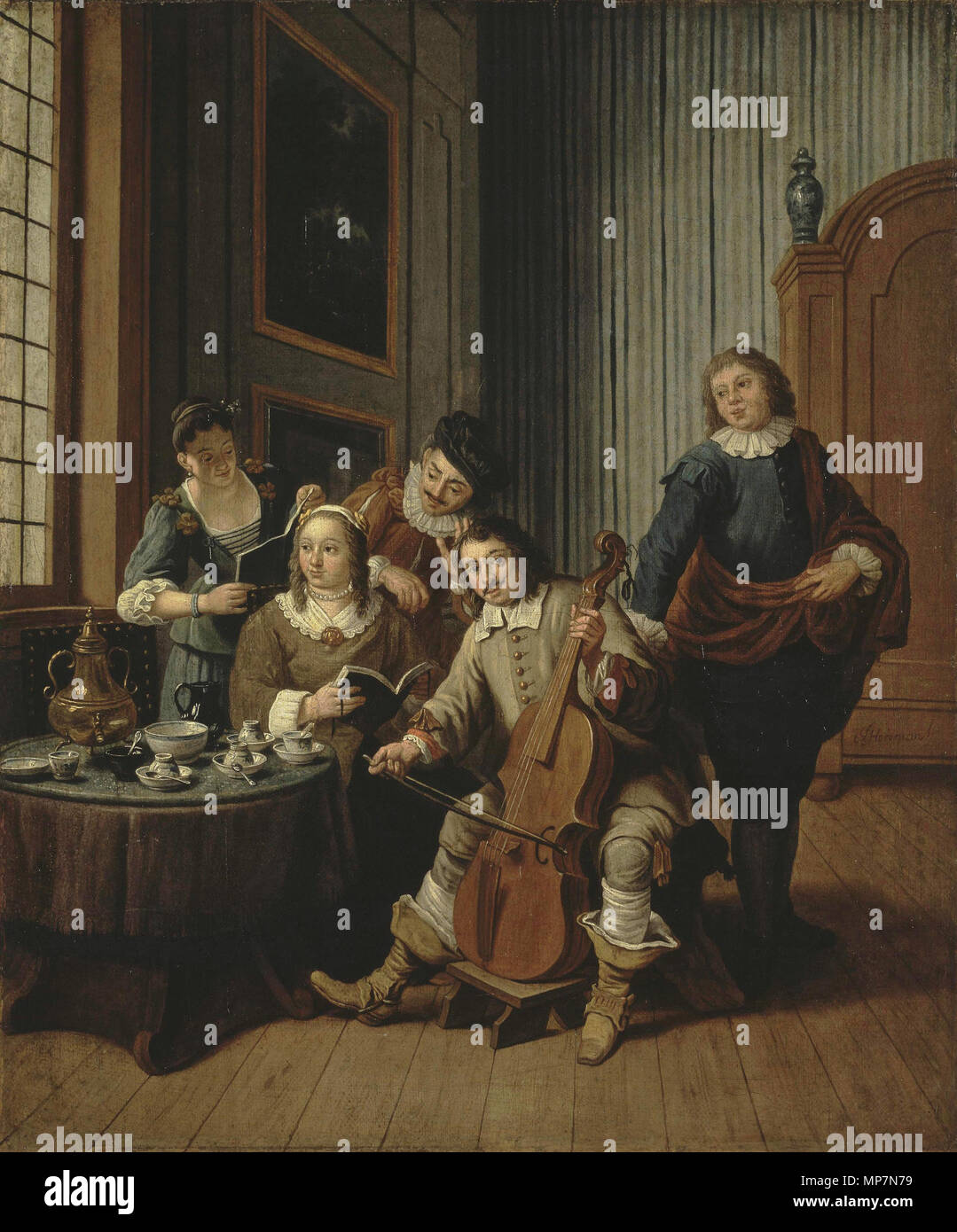 English: Lesson of Singing 1750s. 699 Jan Jozef Horemans (II) - Lesson ...