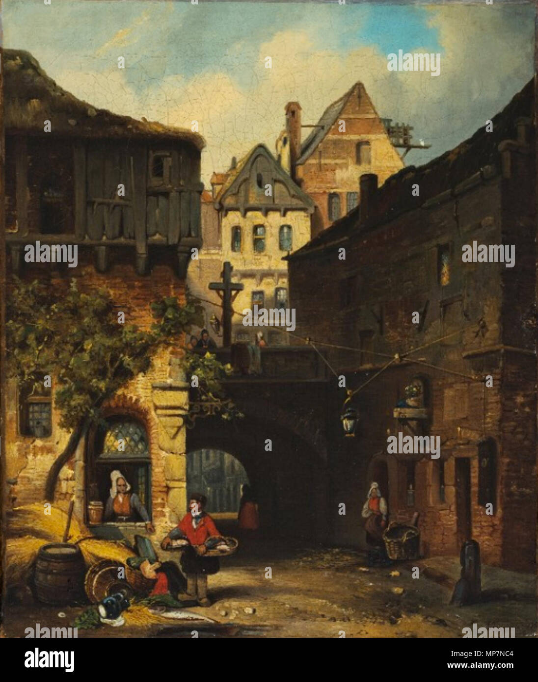 Romantic depiction of a small-town idyll circa 1840. 699 Jan Michiel ...