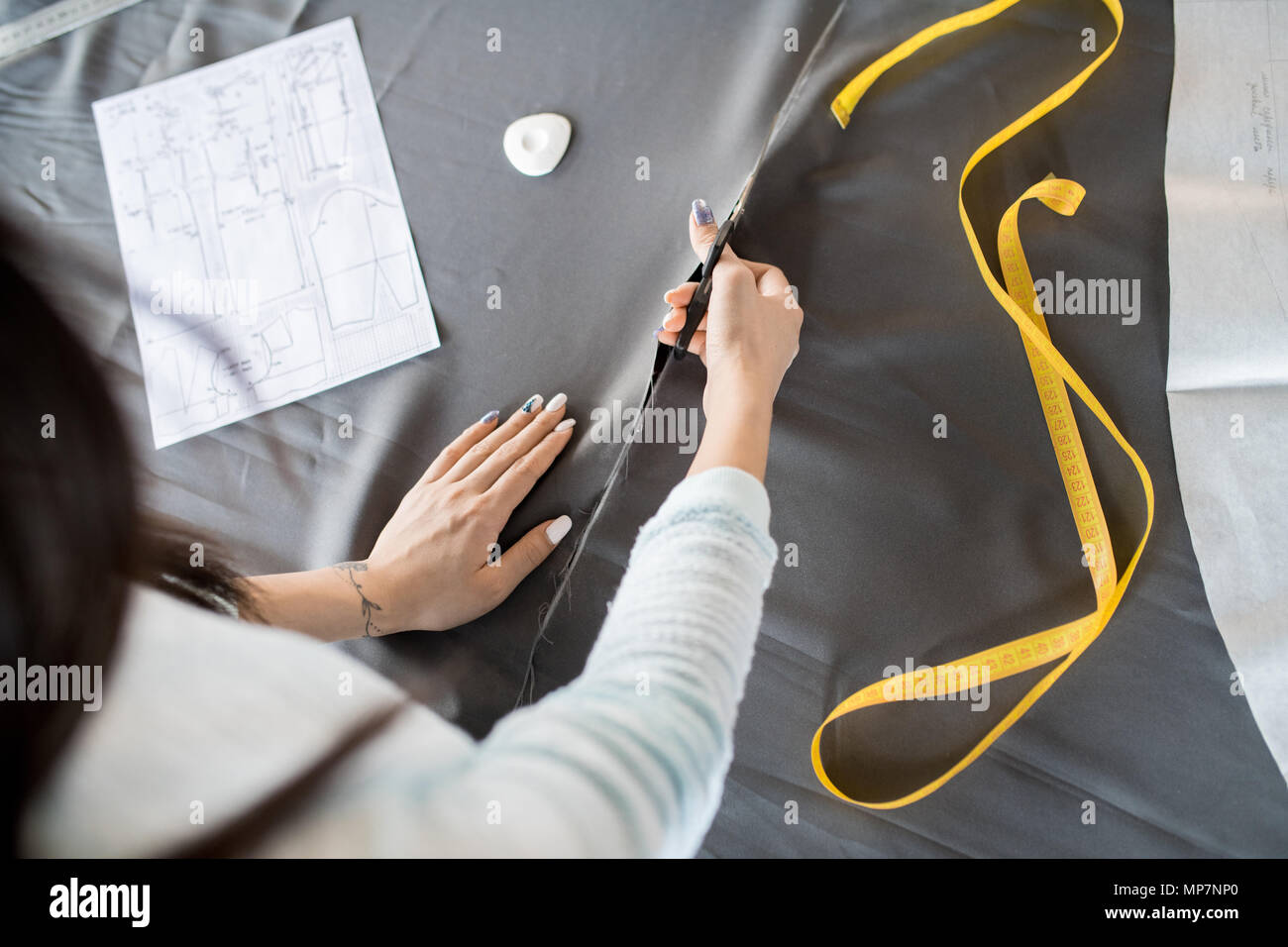 Top view close up cutting hi-res stock photography and images - Alamy