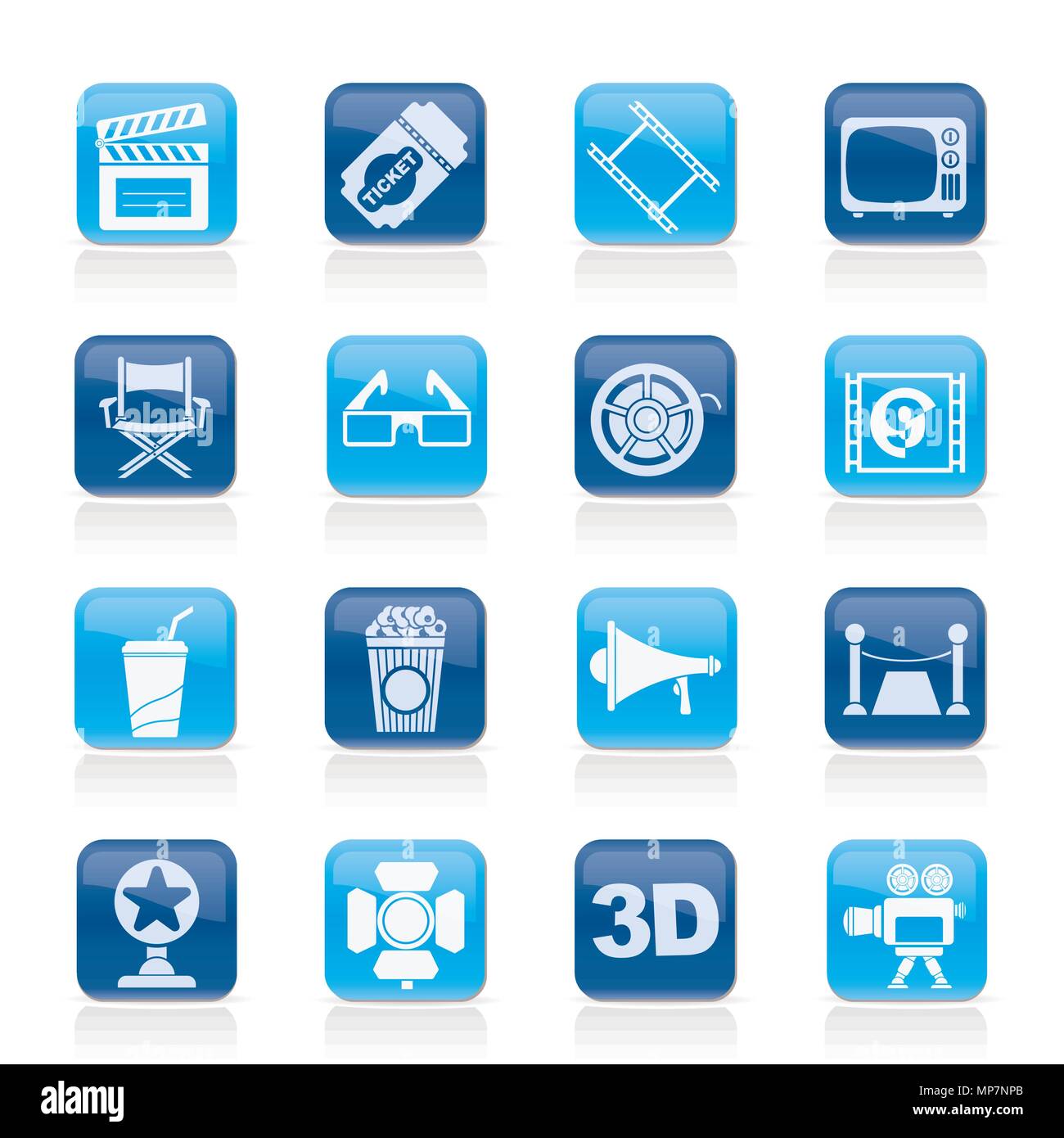 Cinema and Movie icons - vector icon set Stock Vector Image & Art - Alamy