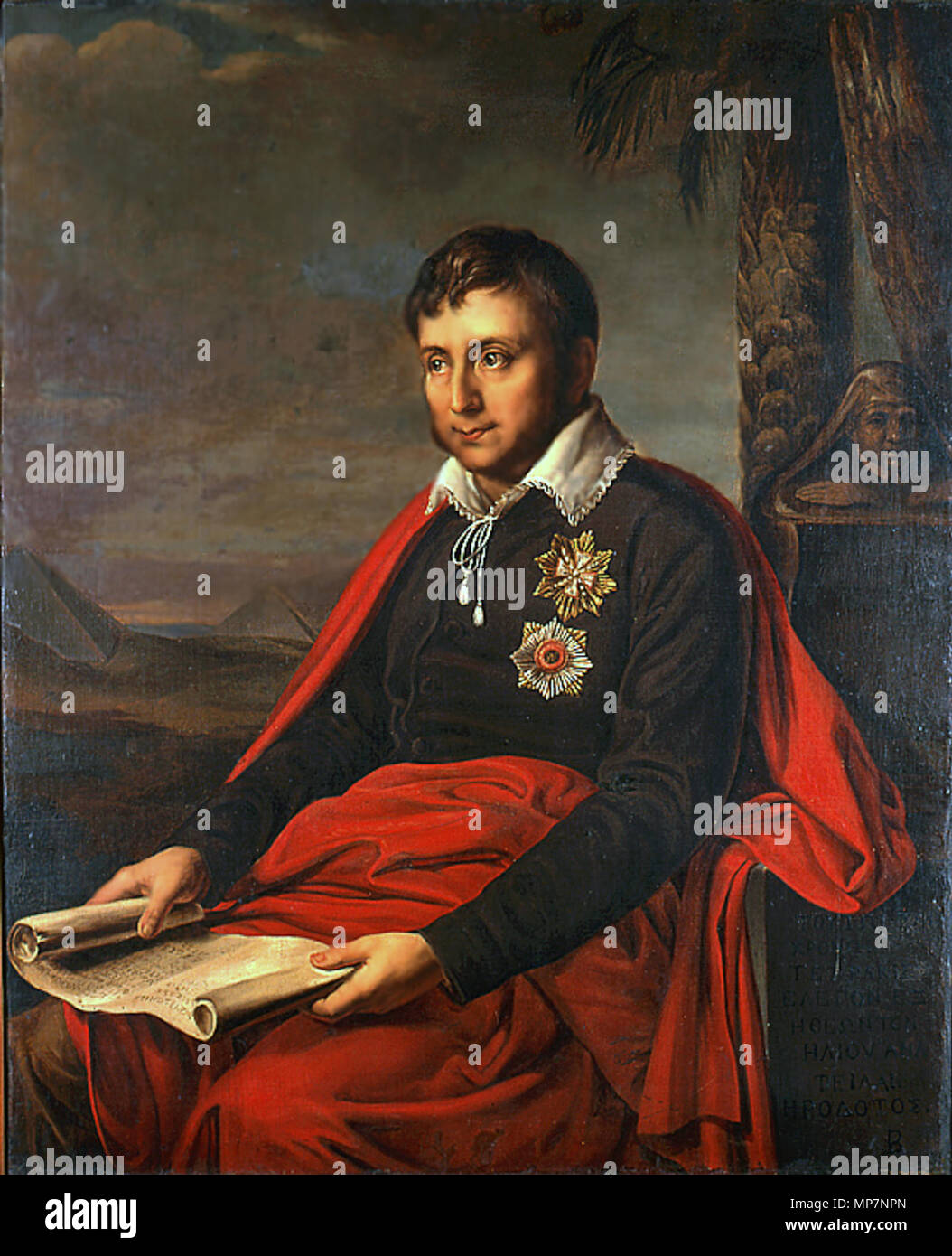 Polish: Jan Potocki z piramidami Jan Potocki with the Pyramides Русский ...