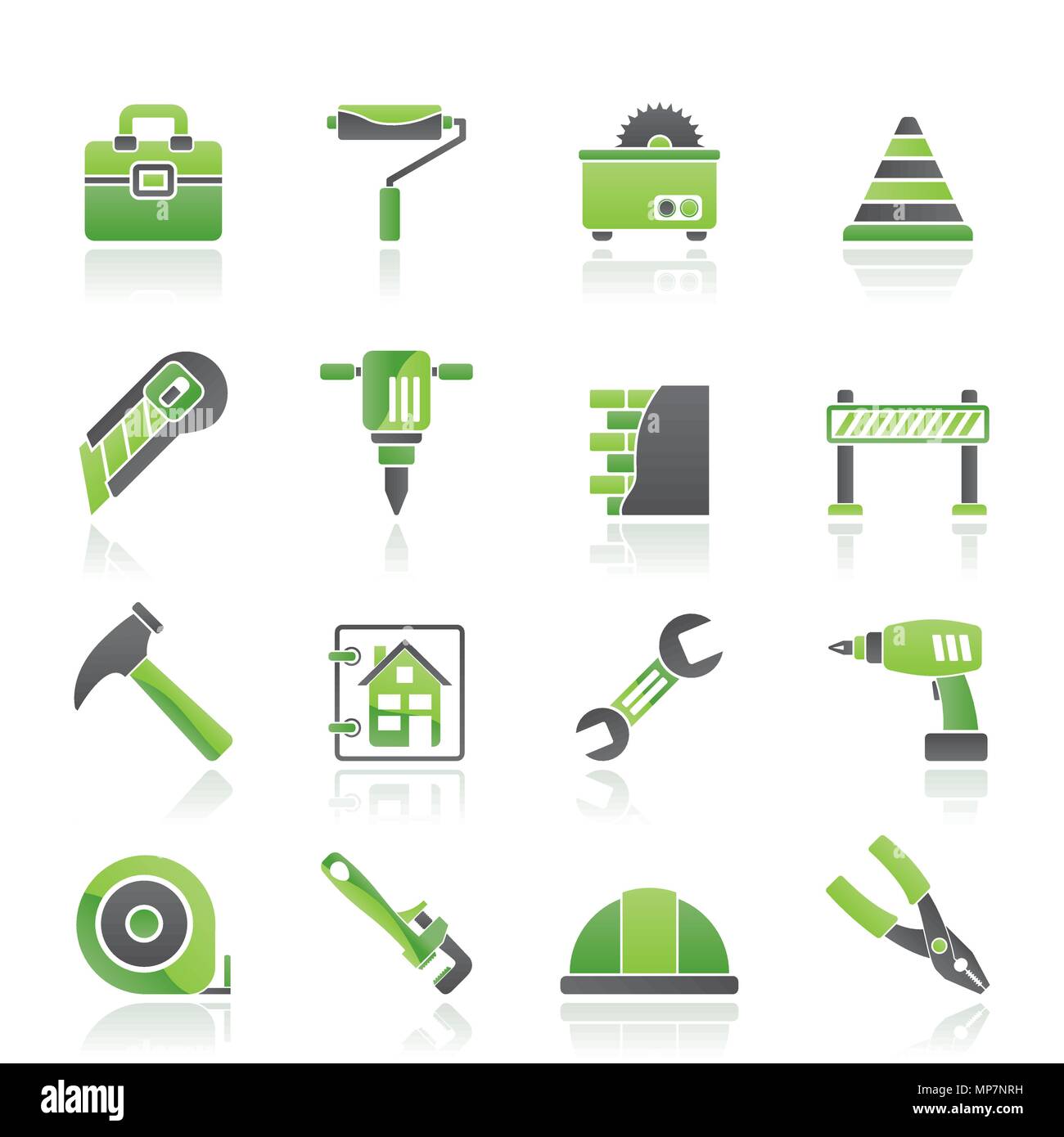 Construction and building Icons - vector icon set Stock Vector Image ...