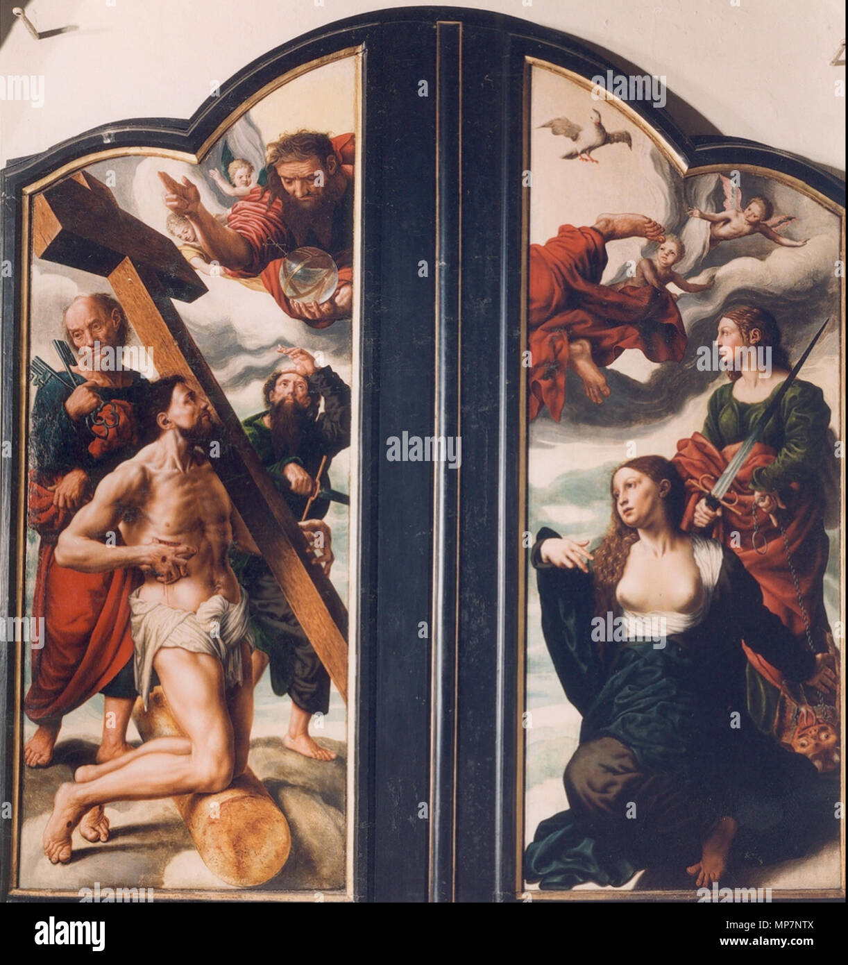 English: The Last Judgement, outer panels between circa 1536 and circa ...