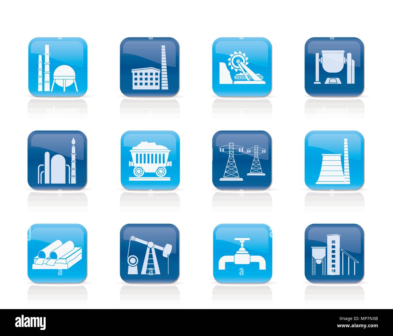 Heavy industry icons - vector icon set Stock Vector Image & Art - Alamy