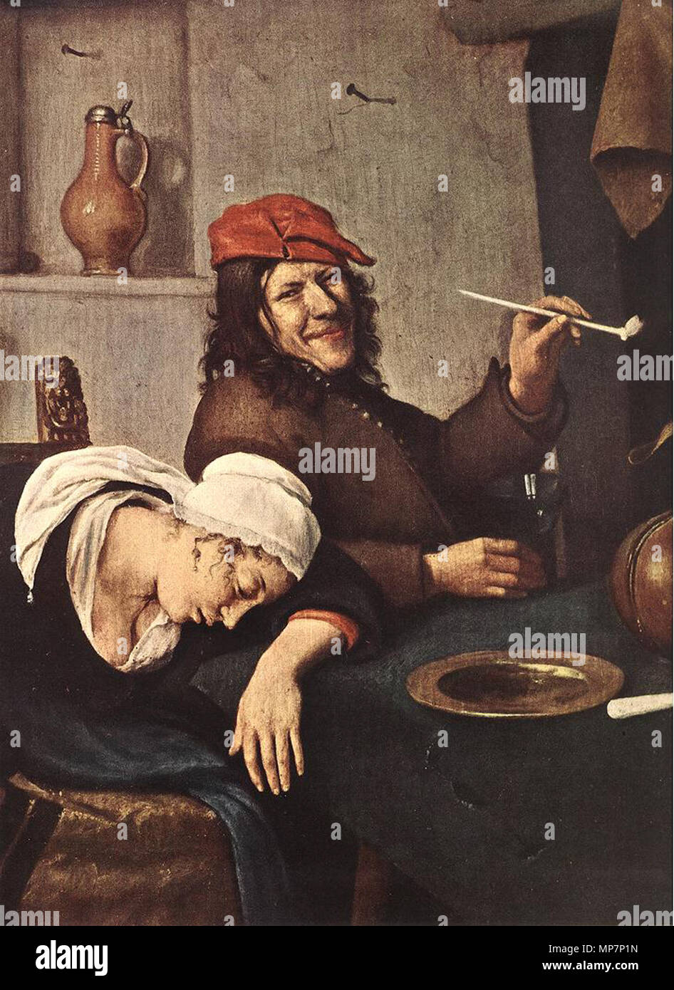 The Drinker (detail) circa 1660. 701 Jan Steen - The Drinker (detail ...