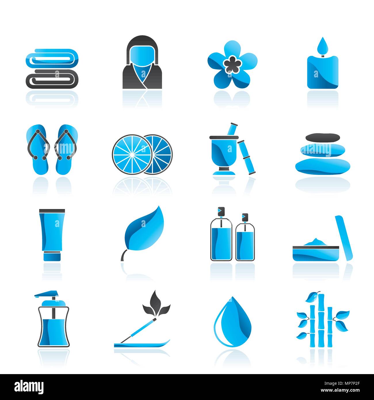 Spa objects icons - vector icon set Stock Vector Image & Art - Alamy