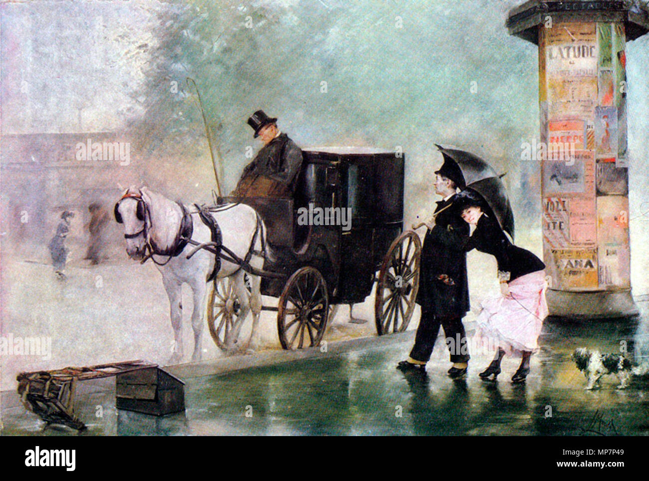 . The Cabdriver, oil on canvas (39 x 56 cm) . 1891. Luděk Marold (1865 ...